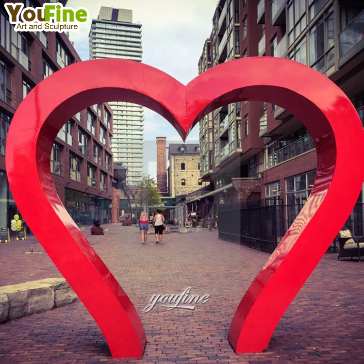 New Design Outdoor Urban Street Abstract Heart Statue