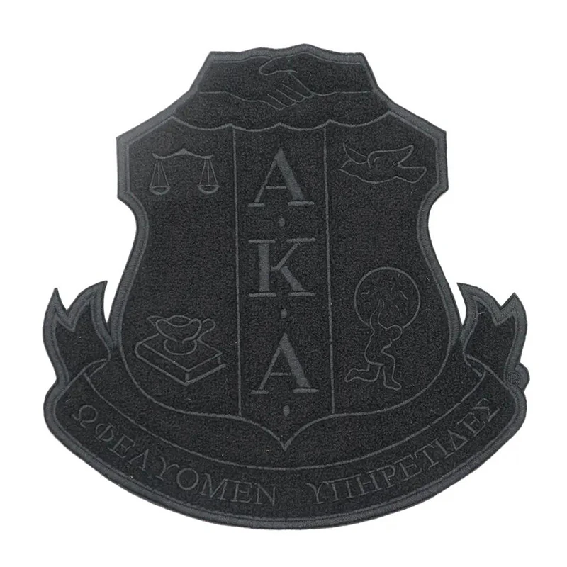 Large Size Custom Embroidered Aka Shield Sorority And Fraternity Greek ...