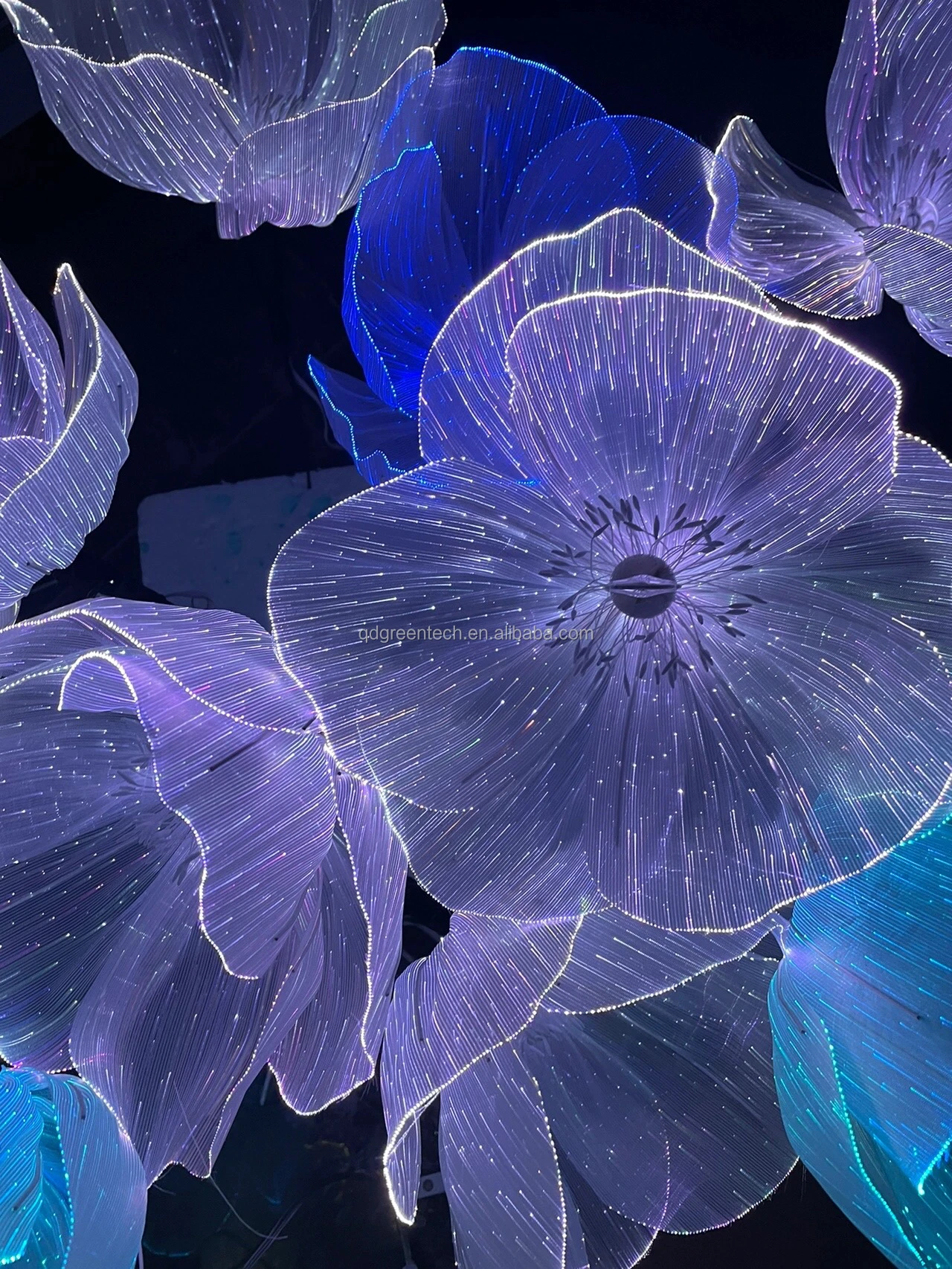 V75 Innovative Product Color Artificial Glowing Giant Silk Flower For ...