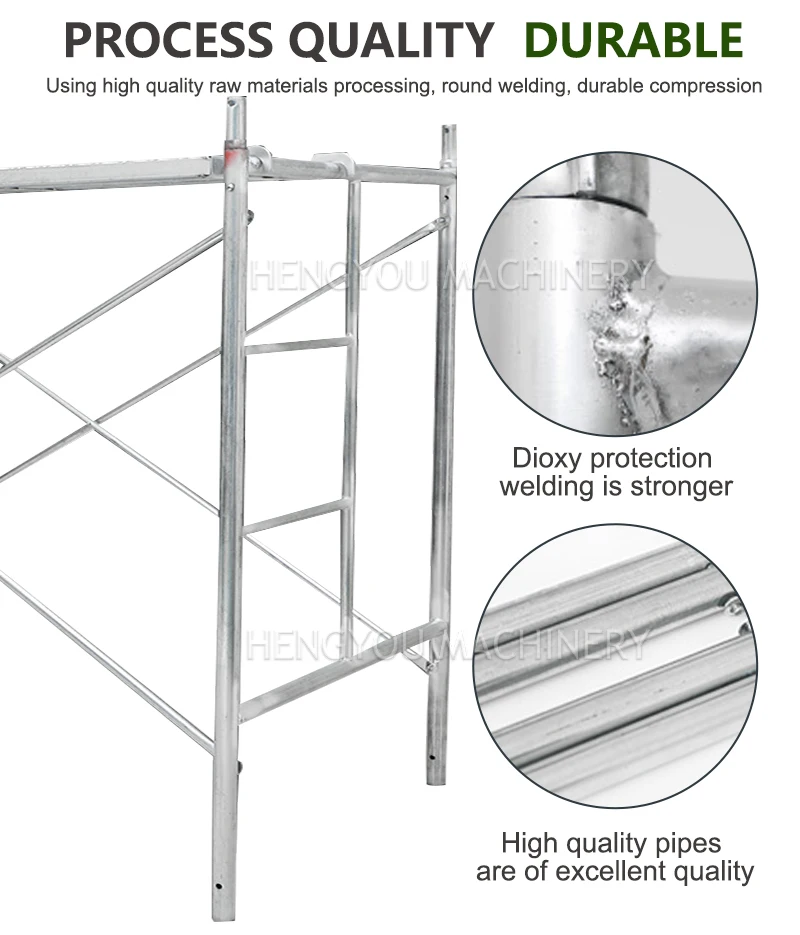 Mobile Foldable H Type Steel Frame Galvanized Portable Scaffold Inside ...