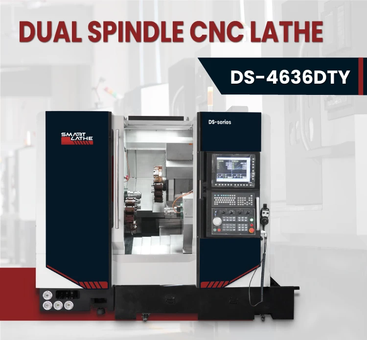 Compact Dual-Spindle CNC Lathe With Y-axis for High-Speed Precision ...