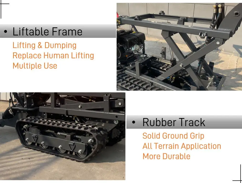 500kg Hydraulic Diesel Mini Crawler Dumper Self Loading Mini Dumper ...