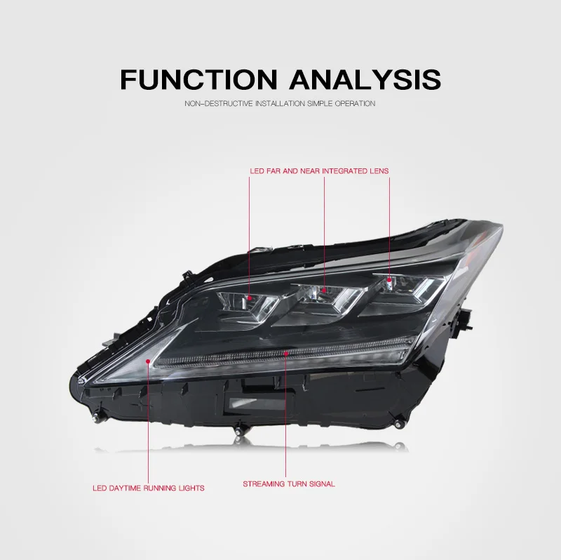 Led Headlamp For 2016- 2019 Lexus Rx200t Rx300 Rx350 Rx450h Factory 3 ...