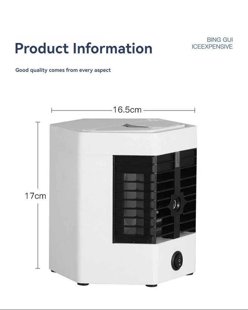 Portable Table Water Cooling Fan Water Air Mist Fan Cooler Mini Air ...