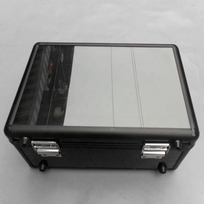 Multi Display Aluminum Briefcase Portable Tool Case With Clear Acrylic ...