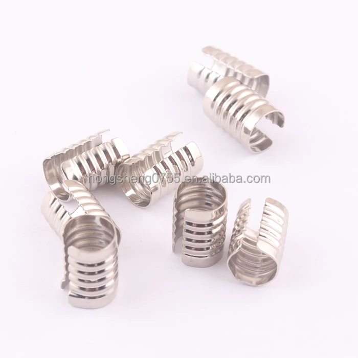 Metal Round Cord Rope End Clamp Clip For Webbing Strap Fastener - Buy ...