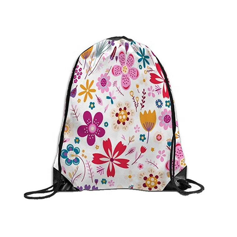 Custom Logo 210D Polyester Shopping Draw String Bag