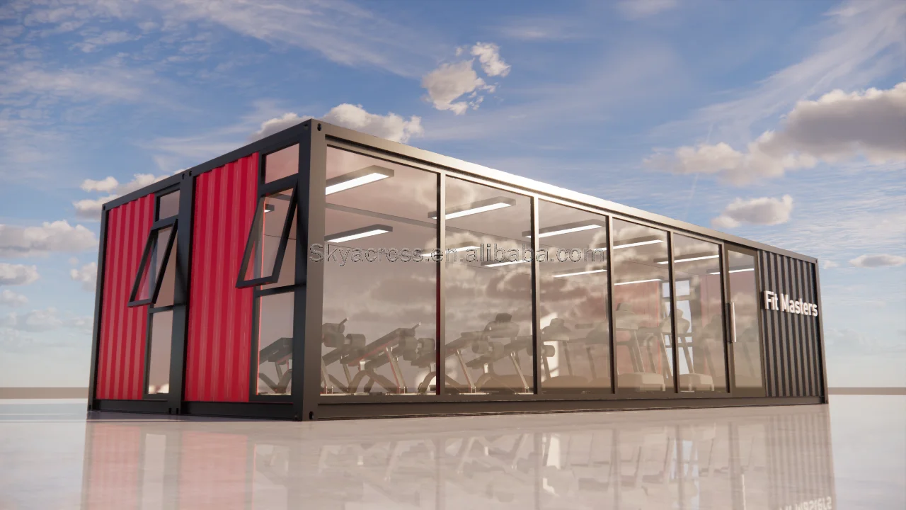 Outdoor Multi-Sport Gym Pod 40ft Shipping Container Home Fitness
