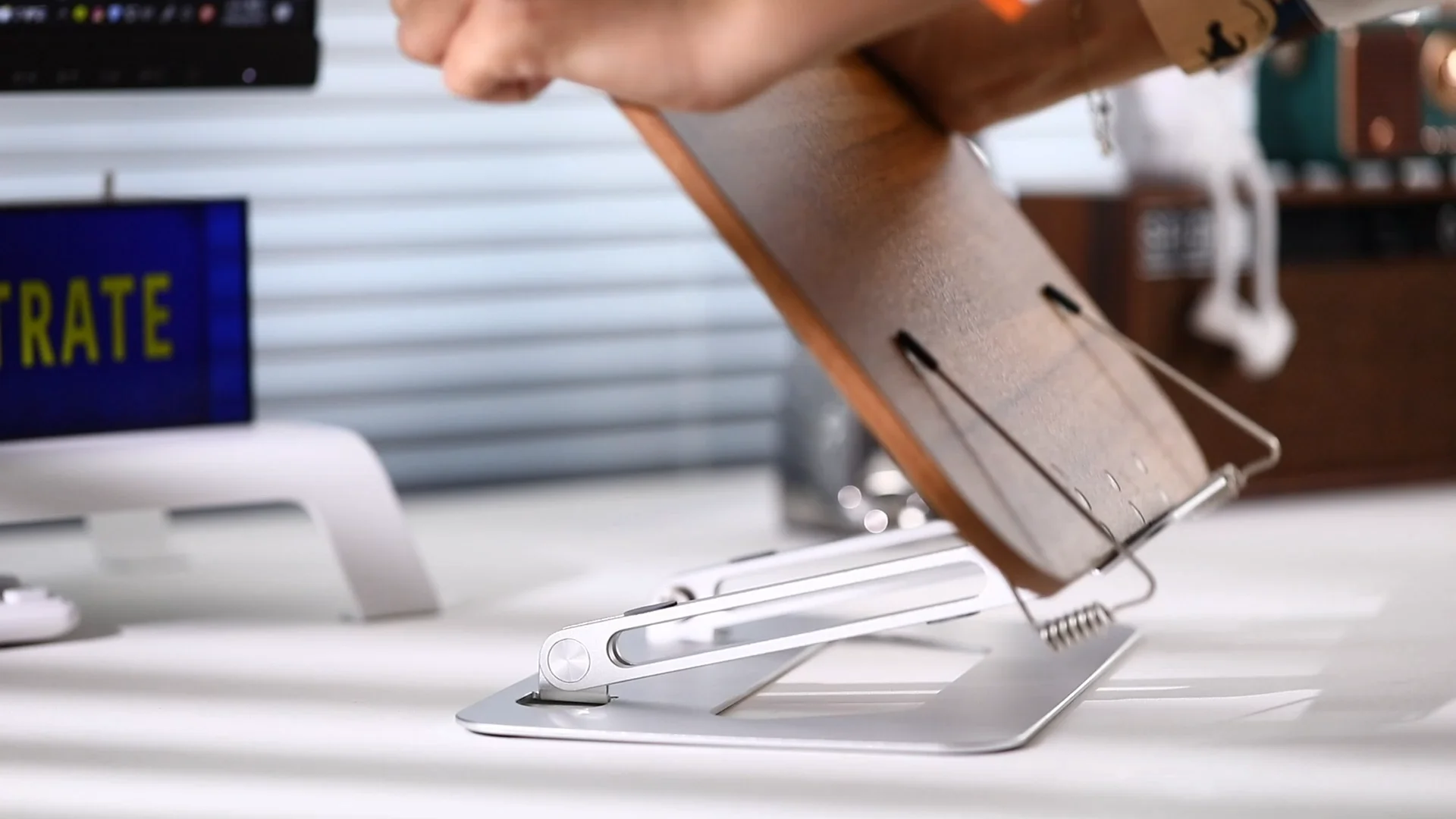 Boneruy Ergonomic Book Reading Stand Desktop Non Slip Folding Tablet ...