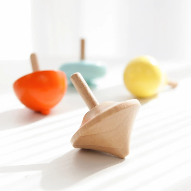 Colorful Wooden Spinning Tops For Balance Coordination Skills ...