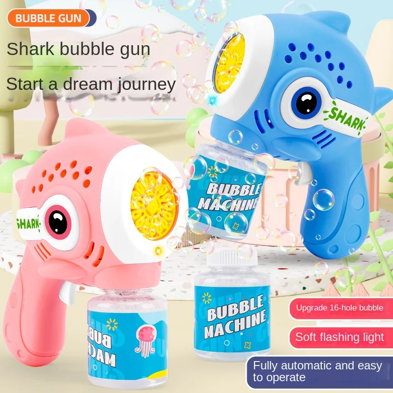 Bubble Machine Children's Fully Automatic Electric Cartoon Shark Bubble ...
