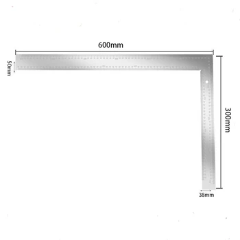 Engineering 90 Degree L-shape Square Ruler Iron Try Square Measuring ...