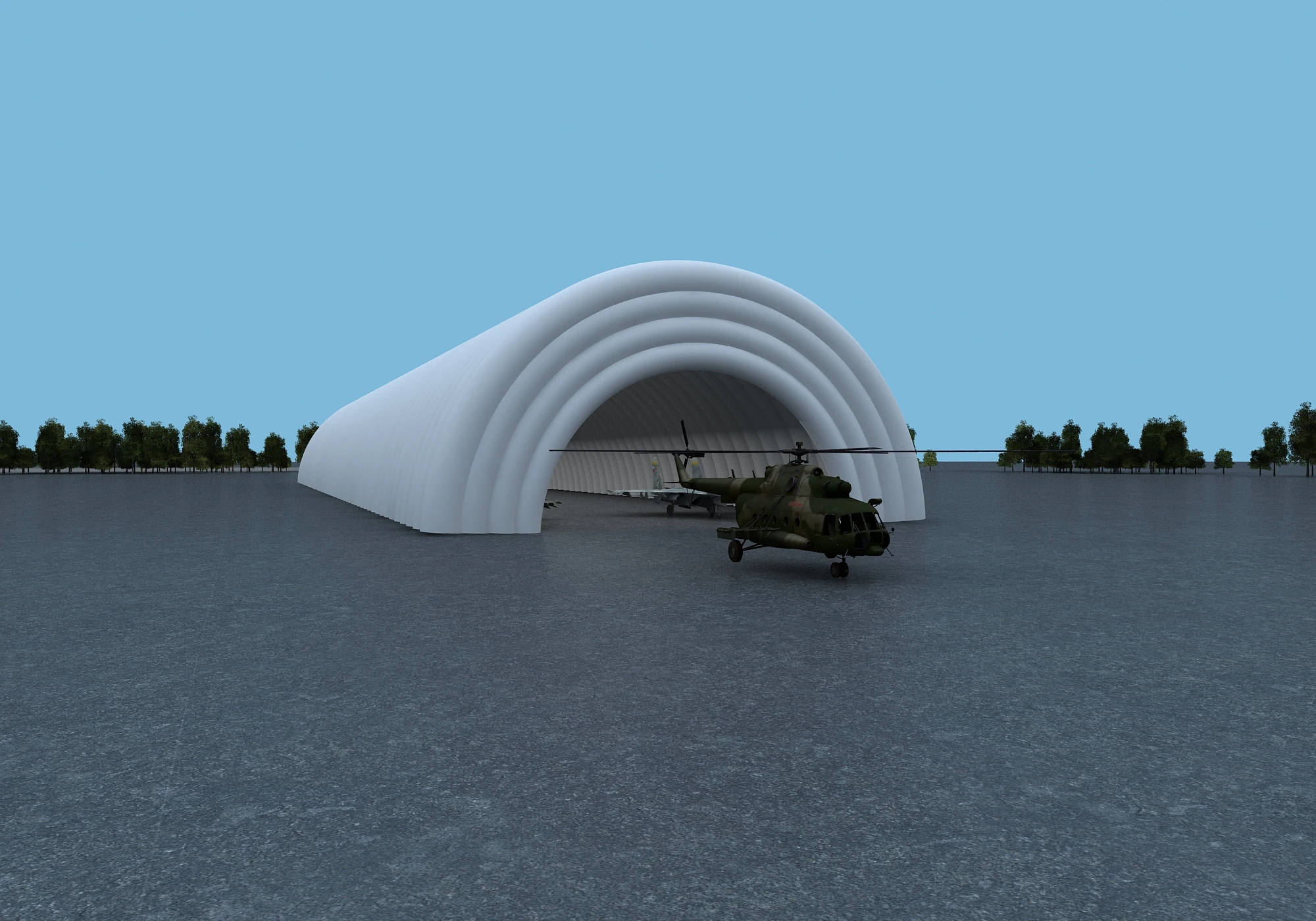 High Quality Large Strong Modular Inflatable Structure Arch Hangars ...