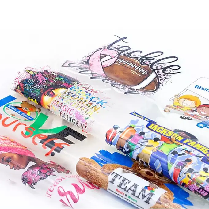 Clothing Dtf Logo Stickers Heat Transfer Vinyl Ready To Be Designed By ...