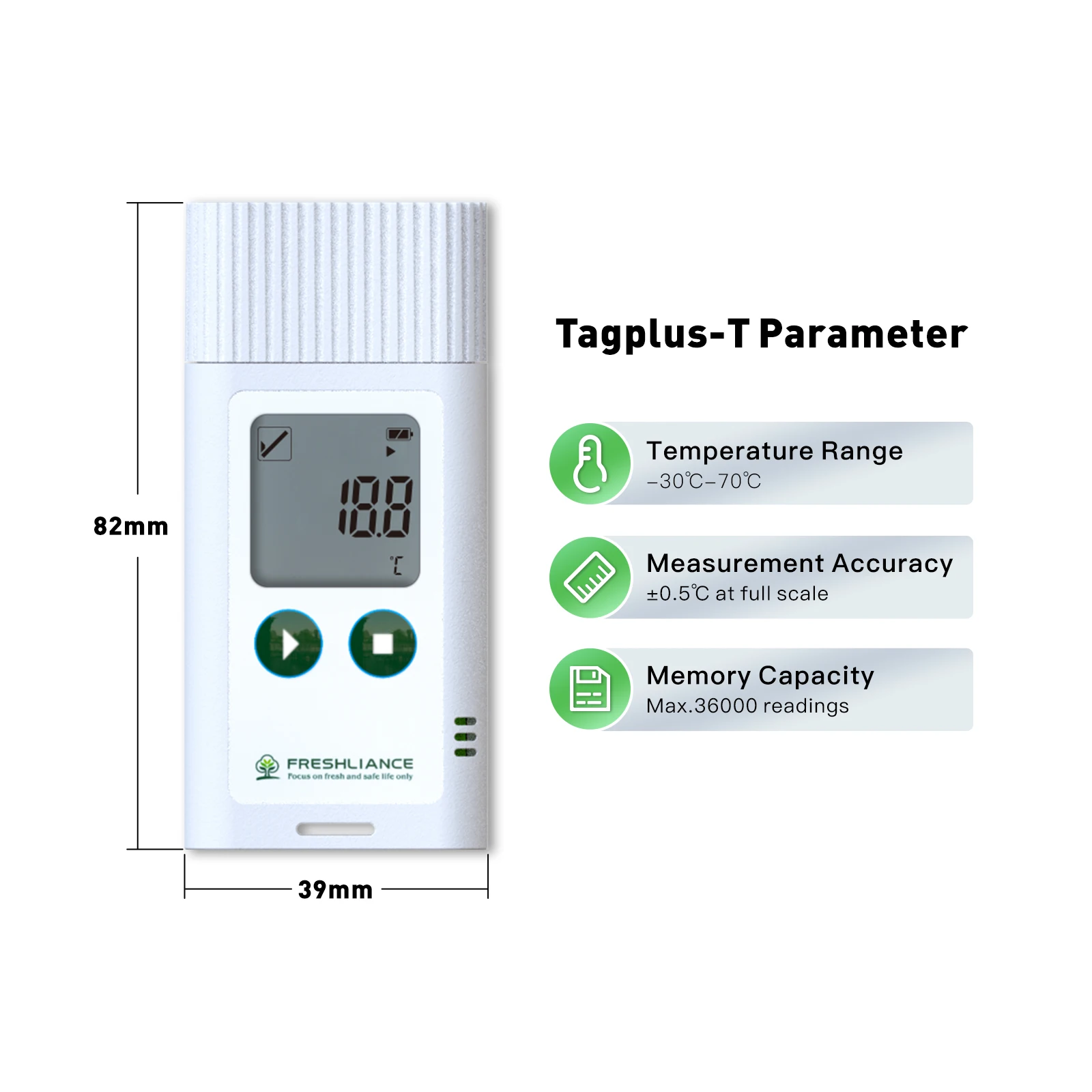 USB Temperature Data Logger with Wide Display and Automatic Generation ...