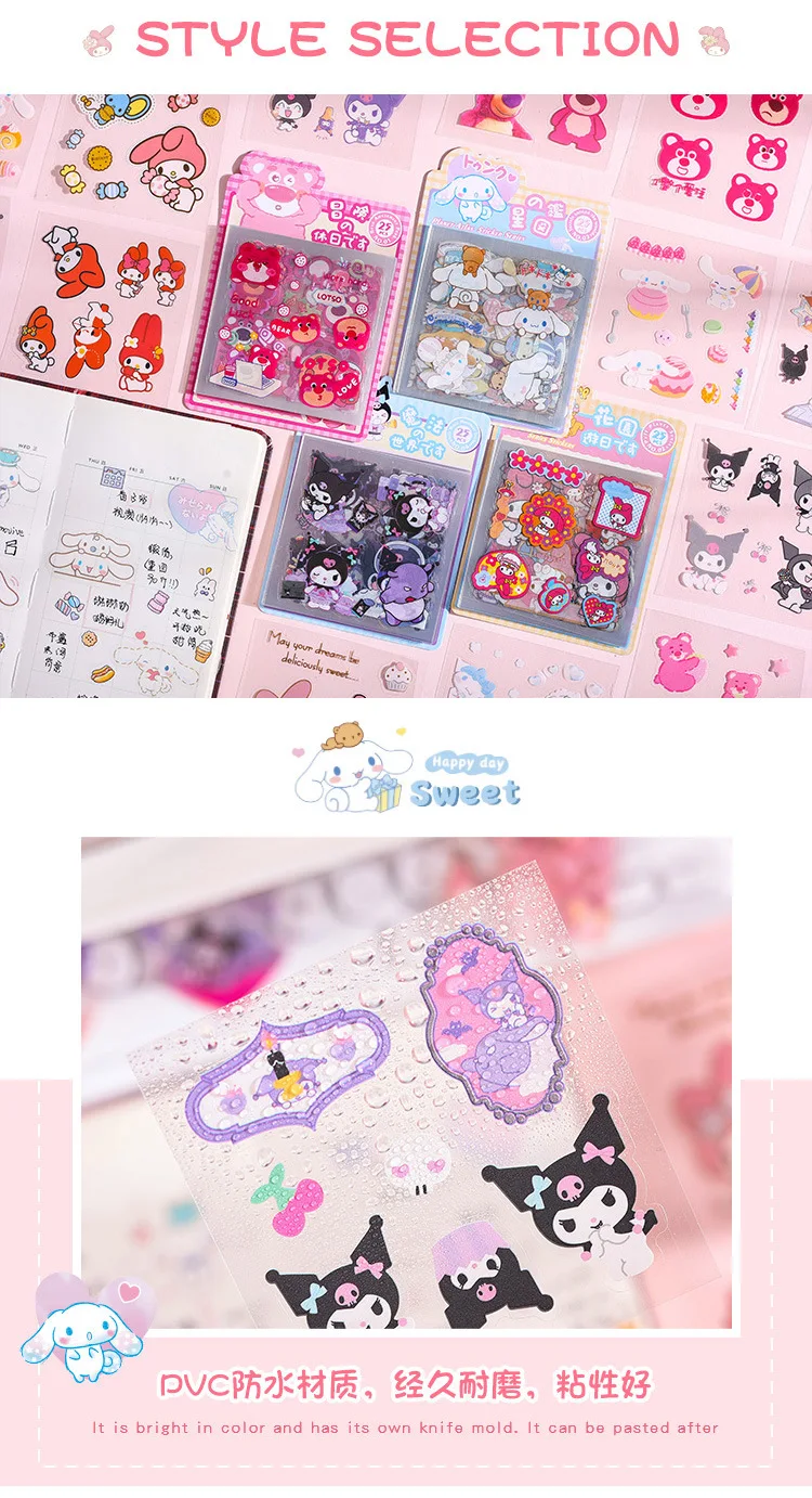 25 Cute Cartoon Hand Account Stickers Waterproof Pvc Children's Hand ...