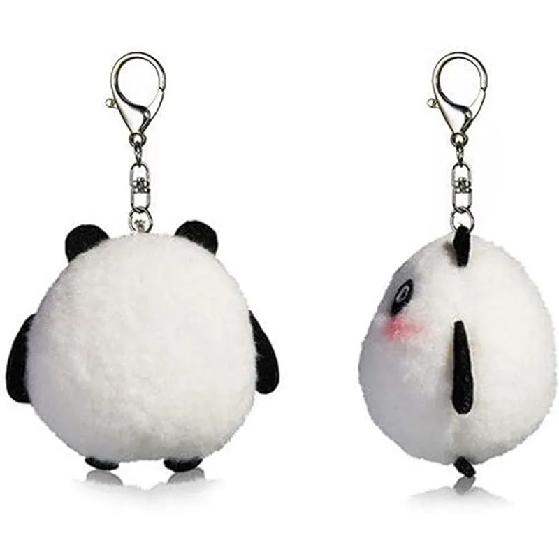 S403 Cute Black White Stuffed Animal Plush Panda Keychain Kids Mini ...