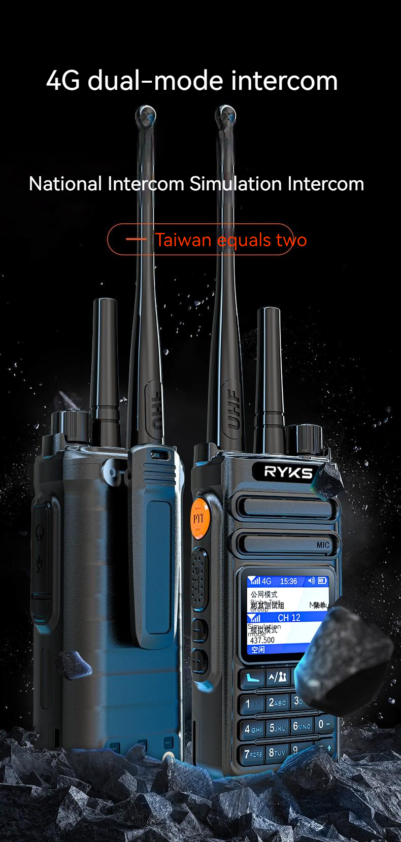 Global-intercom 4G POC and UHF Internet Two-Way Radio