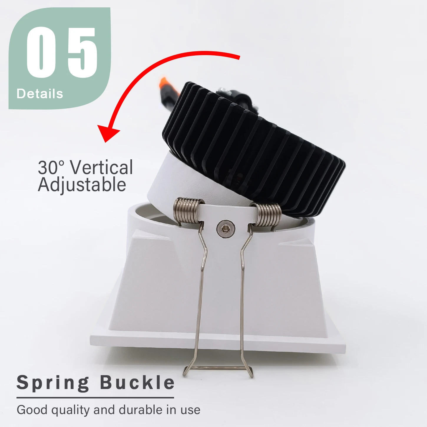 Adjustable 12W Spot Down Light Dimmable Anti Glare 9W COB LED Square ...