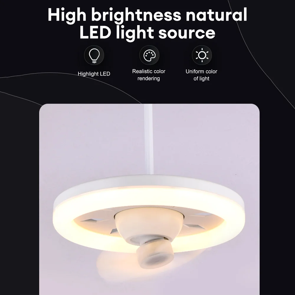 360 Rotating Ceiling Fan Light E27 - Intelligent & Bright