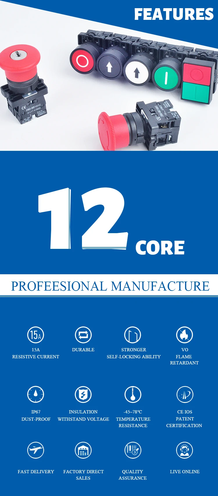 Emergency Stop Push Button - Reliable & Durable Solution