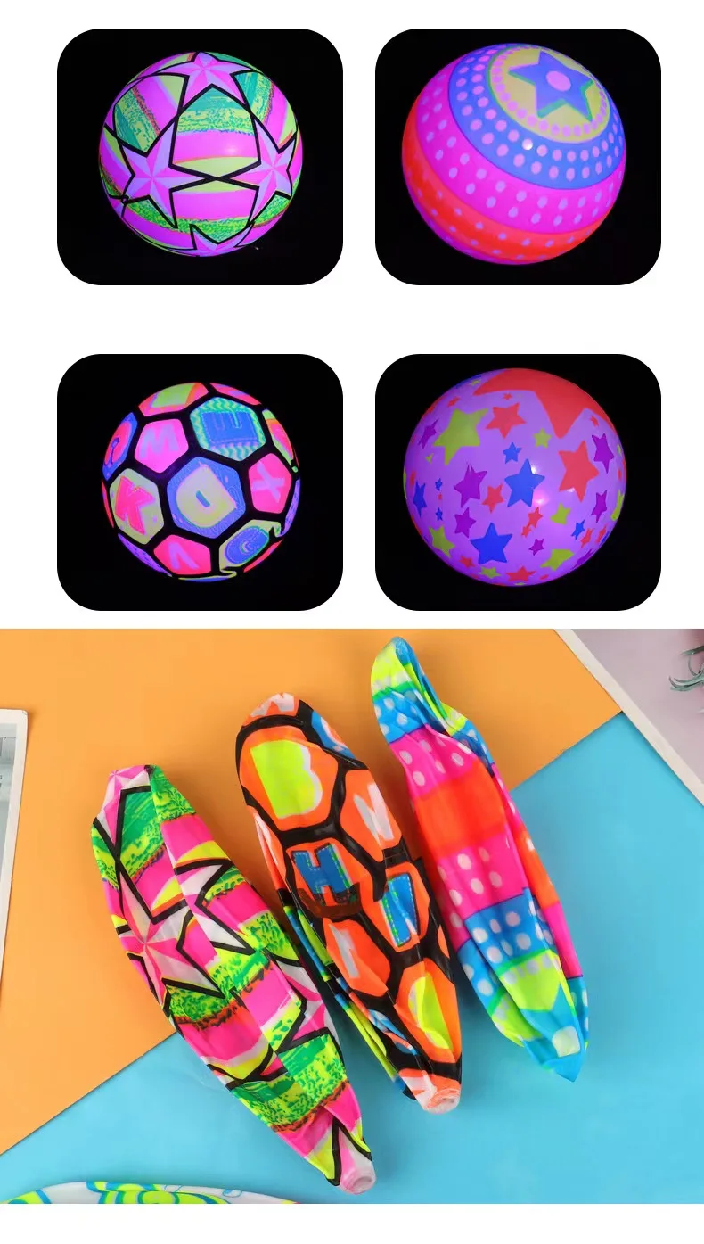 Led Inflatable Cordless Fitness Elastic Ball Children Toy Lighting ...