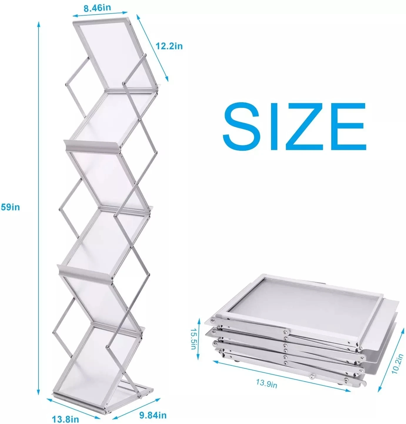 A3 & A4 Catalogue Shelf Magazine Holder Folding Brochure Stand - Buy ...