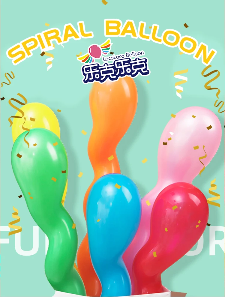 Long Balloons Spiral Latex Balloons 100 Pack 48-inch For Parties ...
