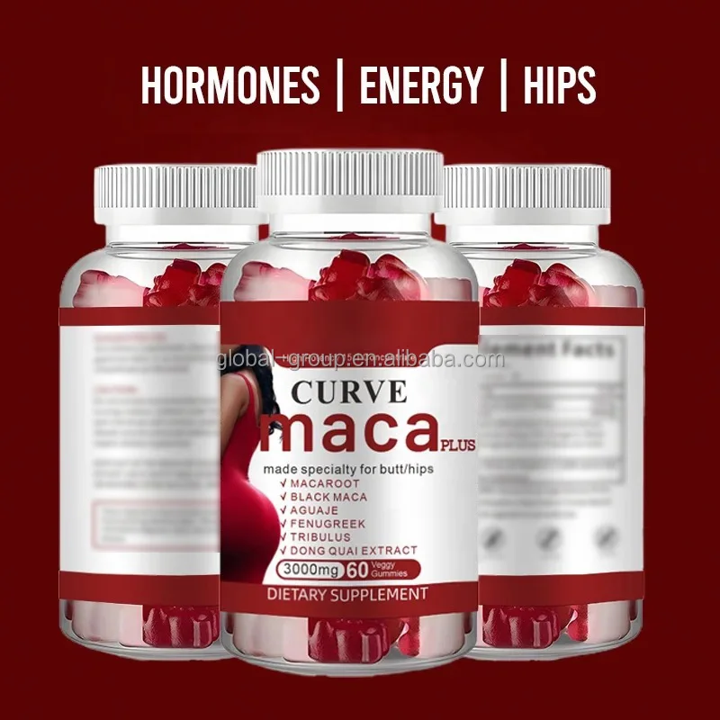 Maca Curve Gummies Natural Herbal Big Butt Gummy Buttock Booster Hip Enlargment Candy Hip Butt ...