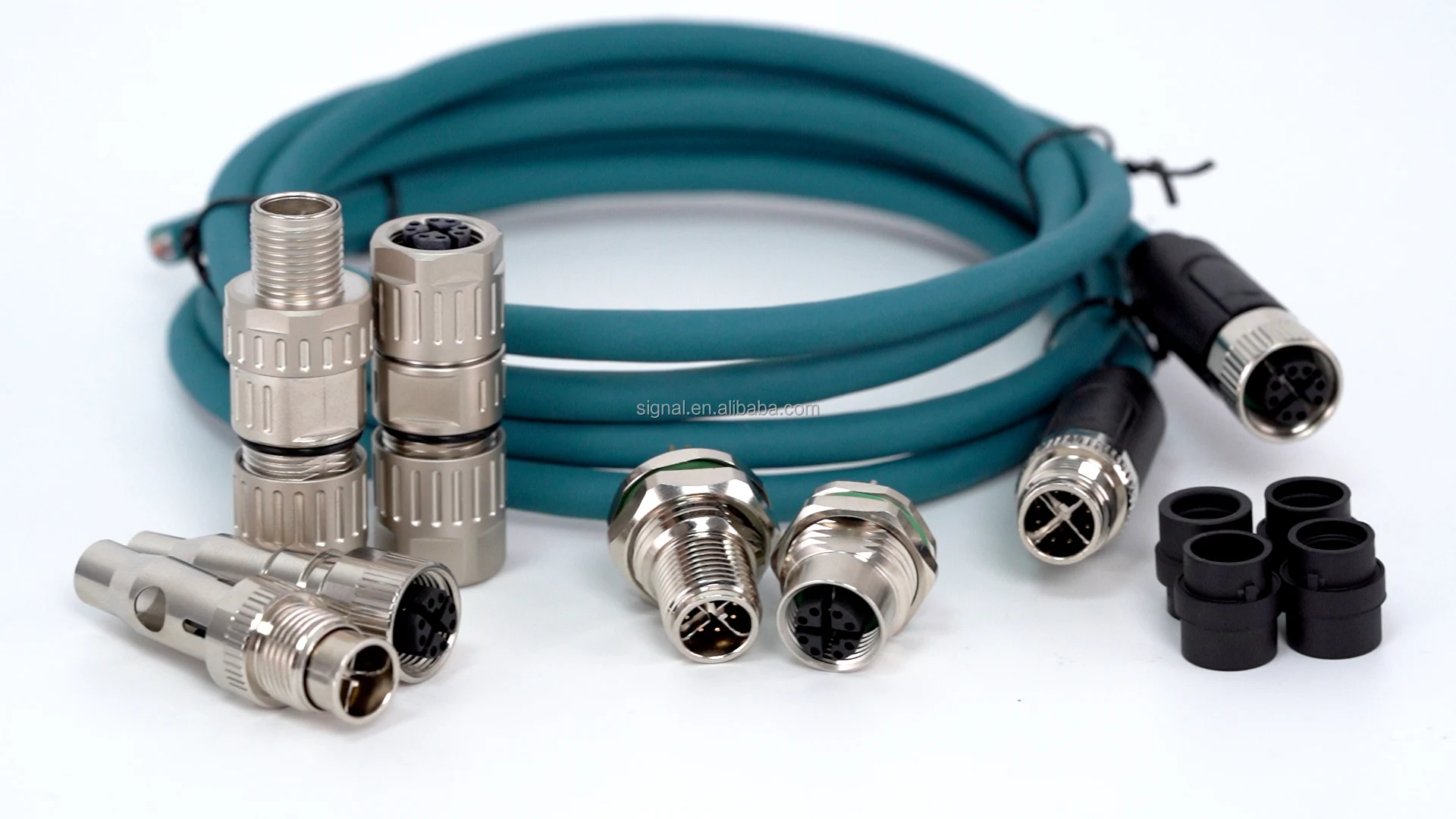 M12 Push-pull Circular Connector Waterproof IP67 Ip68 Moulded on Cable ...