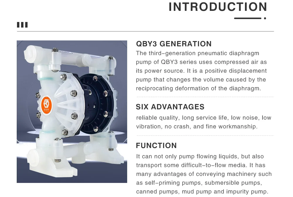 GODO QBY3-25S Pneumatic Diaphragm Pump - Efficient & Durable