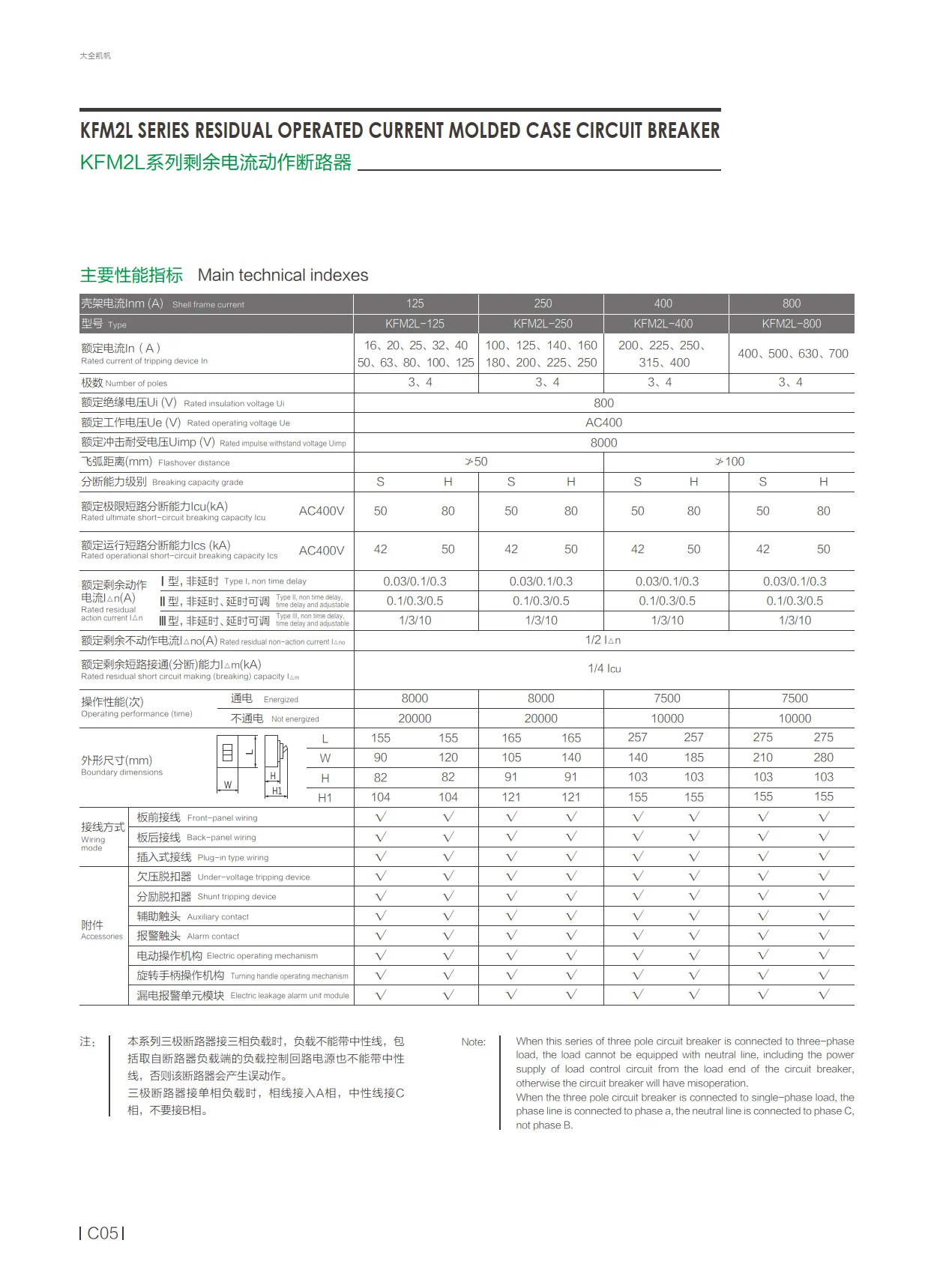 Kfm2l-125 Mccb Residual Operated Current Molded Case Circuit Breaker Factory Direct New Design ...