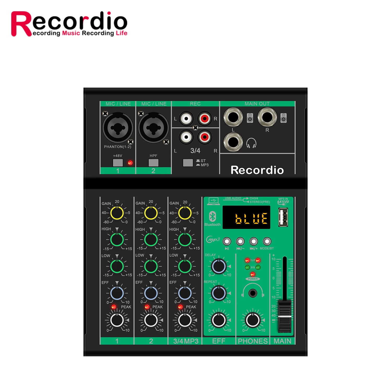 Gax-a4 4-channel Usb Audio Mixer For Djs & Home Studio | Wholesale