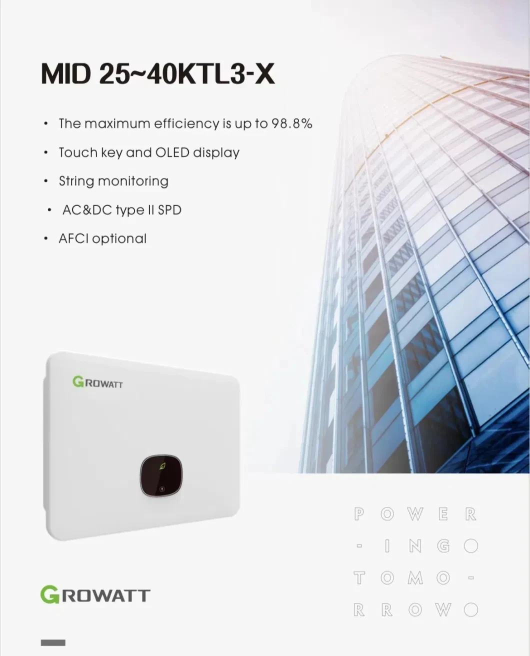 Growatt Wifi/ Gprs Remote Monitoring 5kw 10kw 20kw 30kw Solar Inverter ...