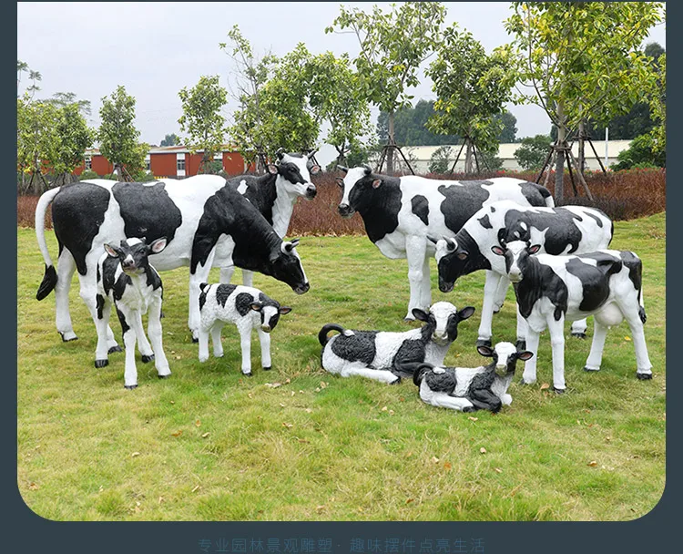 Life Size Fiberglass Cow Statue for Sale - Lifelike Resin Sculpture for ...