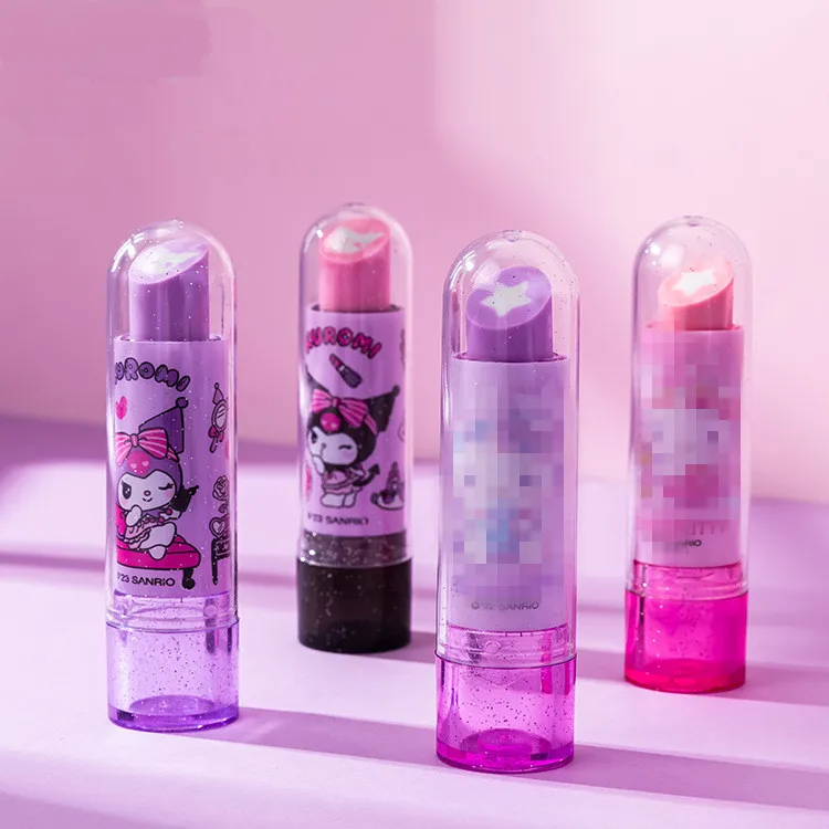 San-rio Kuromi Eraser Students Lipstick Eraser Kids Creative Cartoon ...