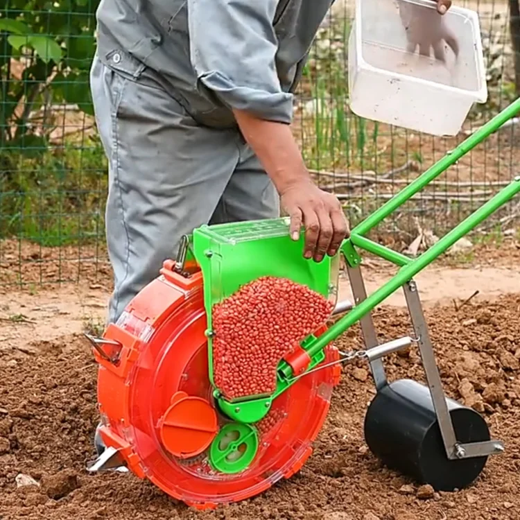 Soja De Grain De Poussée De Main De Machines Agricoles Et Semoir ...