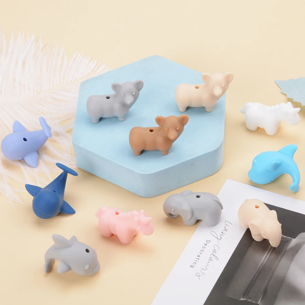 Borjay 2024 Newest Animal Beads Unicorn Shape 3d Silicone Bead For Pens ...