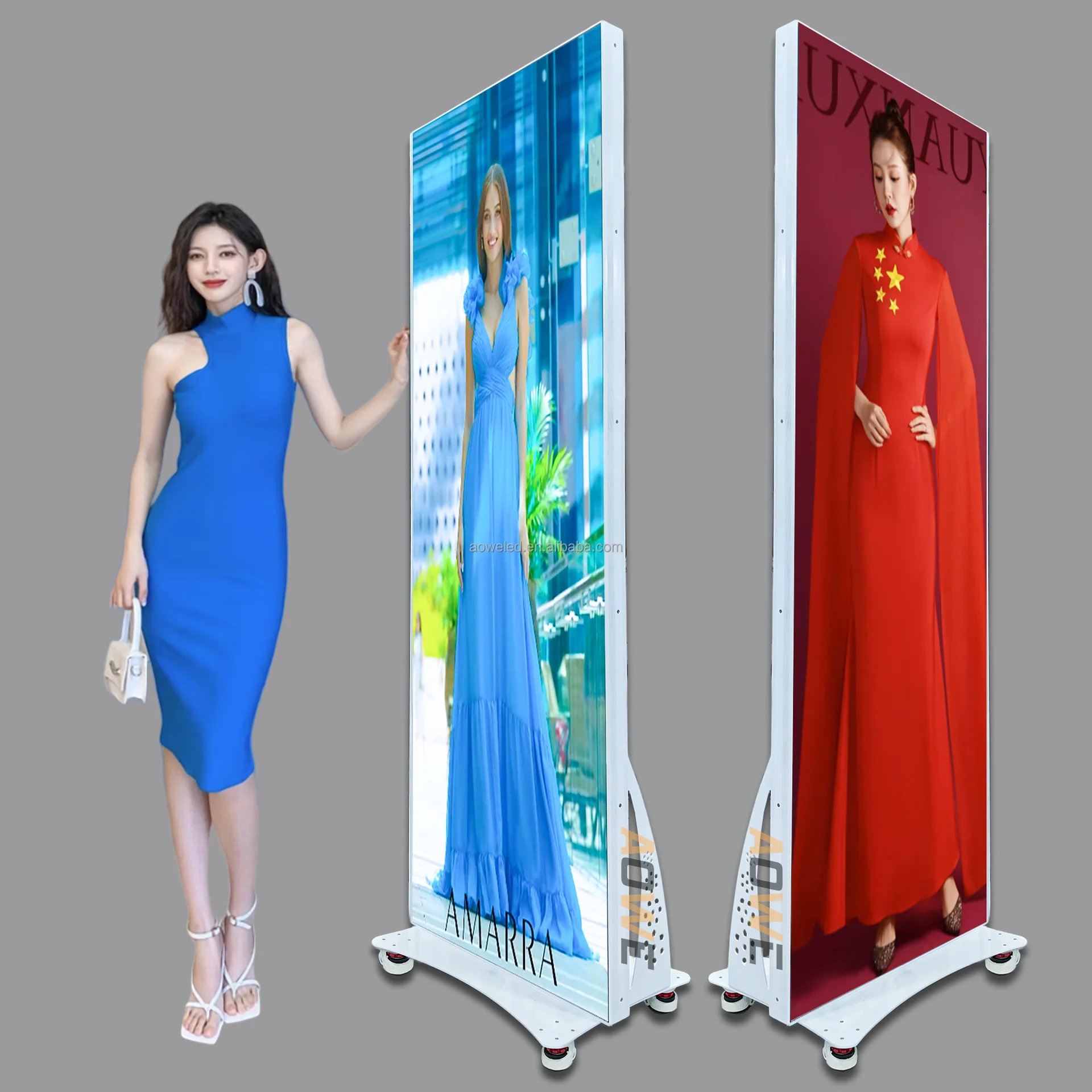 WIFI USB Control Standing LED Poster Display 1920x640mm