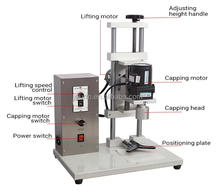 Semi-automatic Single Head Screw Bottle Lid Lock Lidding Machine For ...