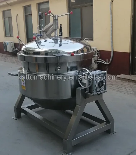 Automatic Kettle Steam Jacket Fruit Jam Cooker 500 Liter Industrial ...