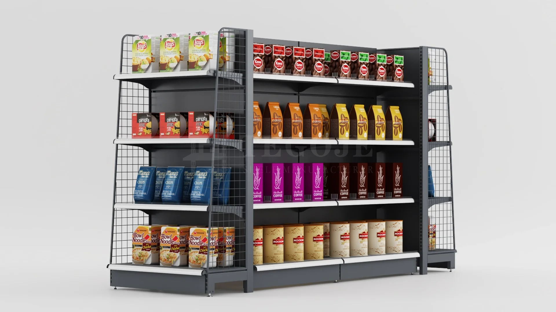 Modern Retail Shop Gondola Shelving System Grocery Store Used Supermarket Shelf Display Shelving ...
