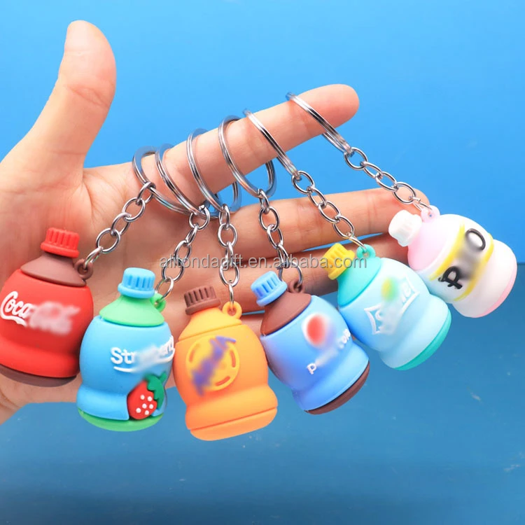 3d Drink Bottle Shaped Design Keychain Custom Made Advertising ...