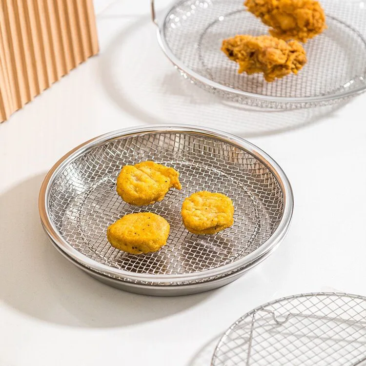 Multi-purpose Stainless Steel Drain Rack Round Fryer Tray And Filter ...