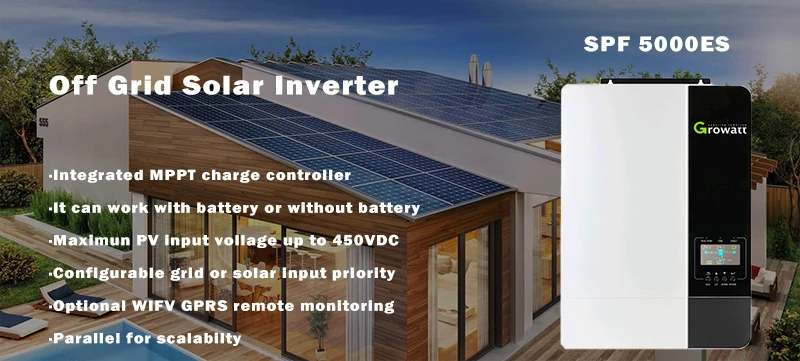 Growatt Spf 5000 Es Solar Inverters Growatt 48V Dc Hybrid 5Kw 6Kw Off ...