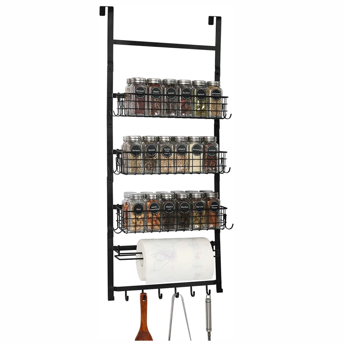 Over the Door Spice Rack Organizer - Efficient Kitchen Storage
