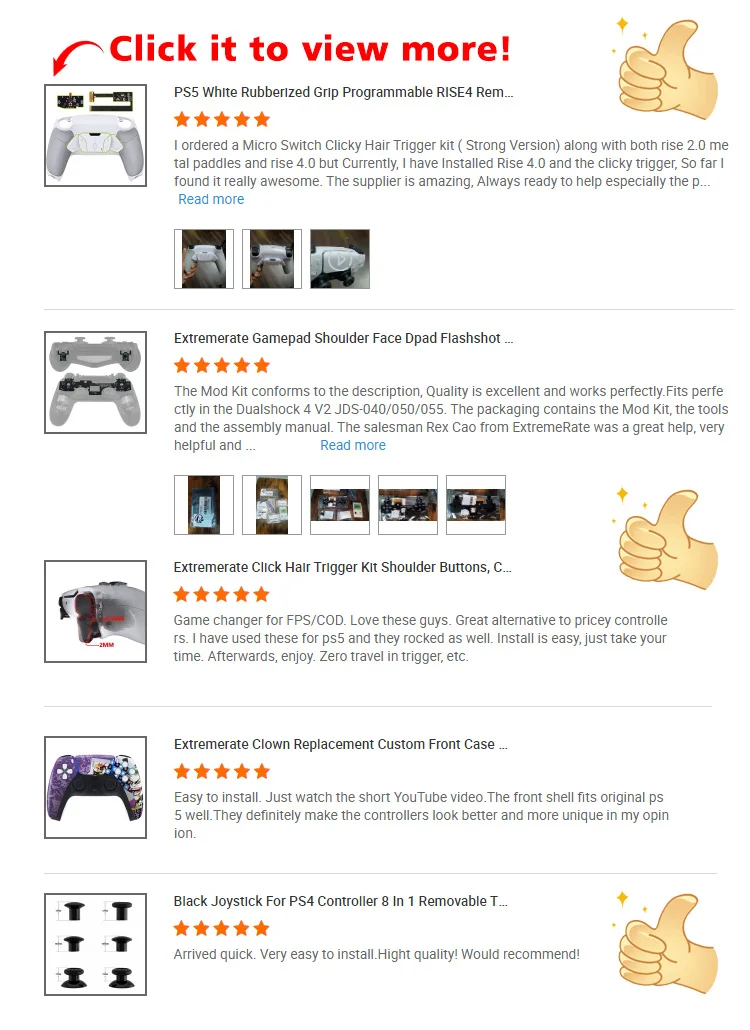 Gamepad Non-slip Back Housing Ps5 Grip Back Shell For Playstation5 ...