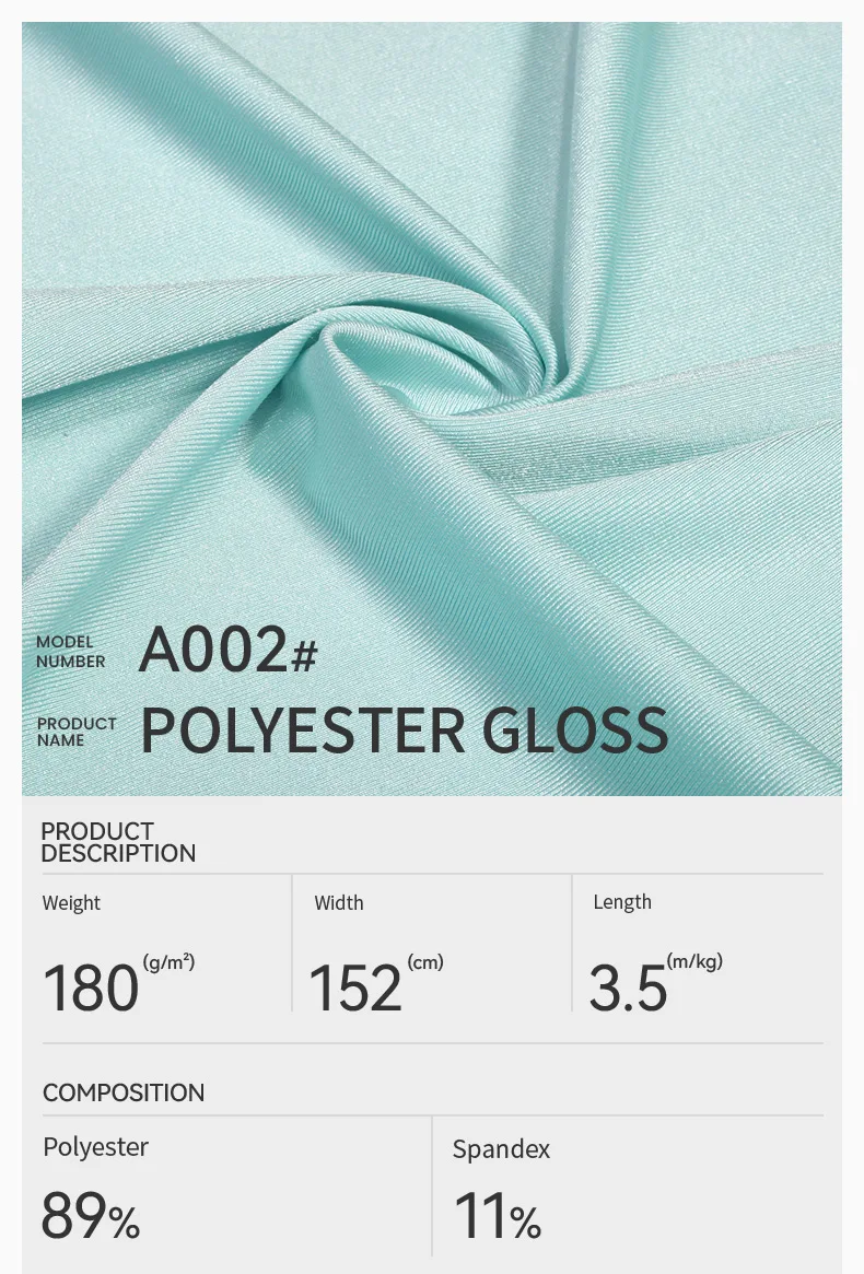 A002 Stock Colors Nylon Spandex Elastane Quick Dry Fabric