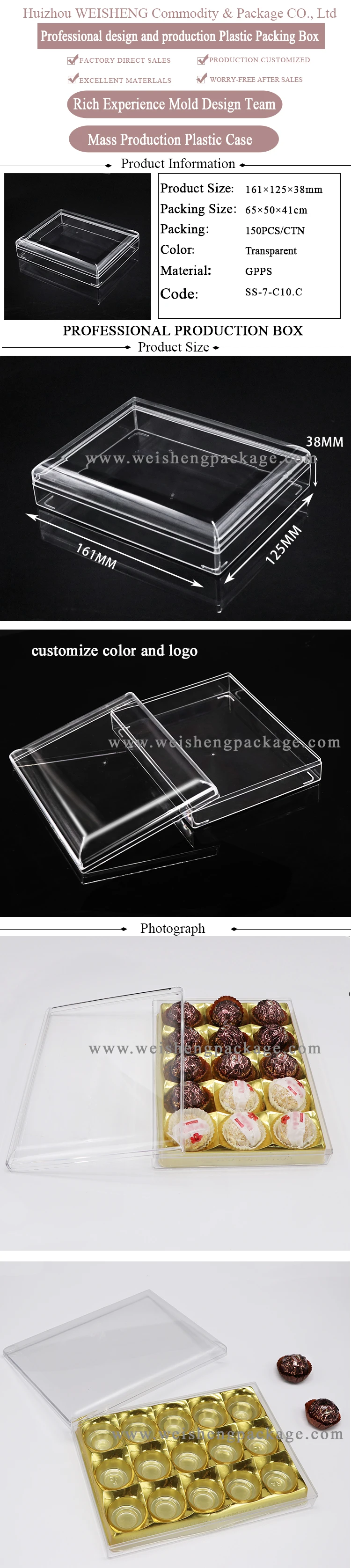 Clear Candy Nuts Confection Container Packaging Box For Ferrero Rocher ...