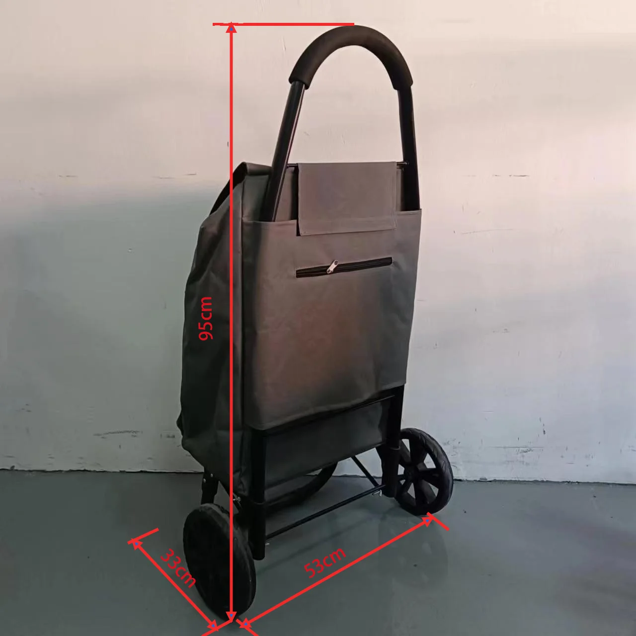 Portable And Folding Grocery Carts With Oxford Cloth Bags And Elastic ...